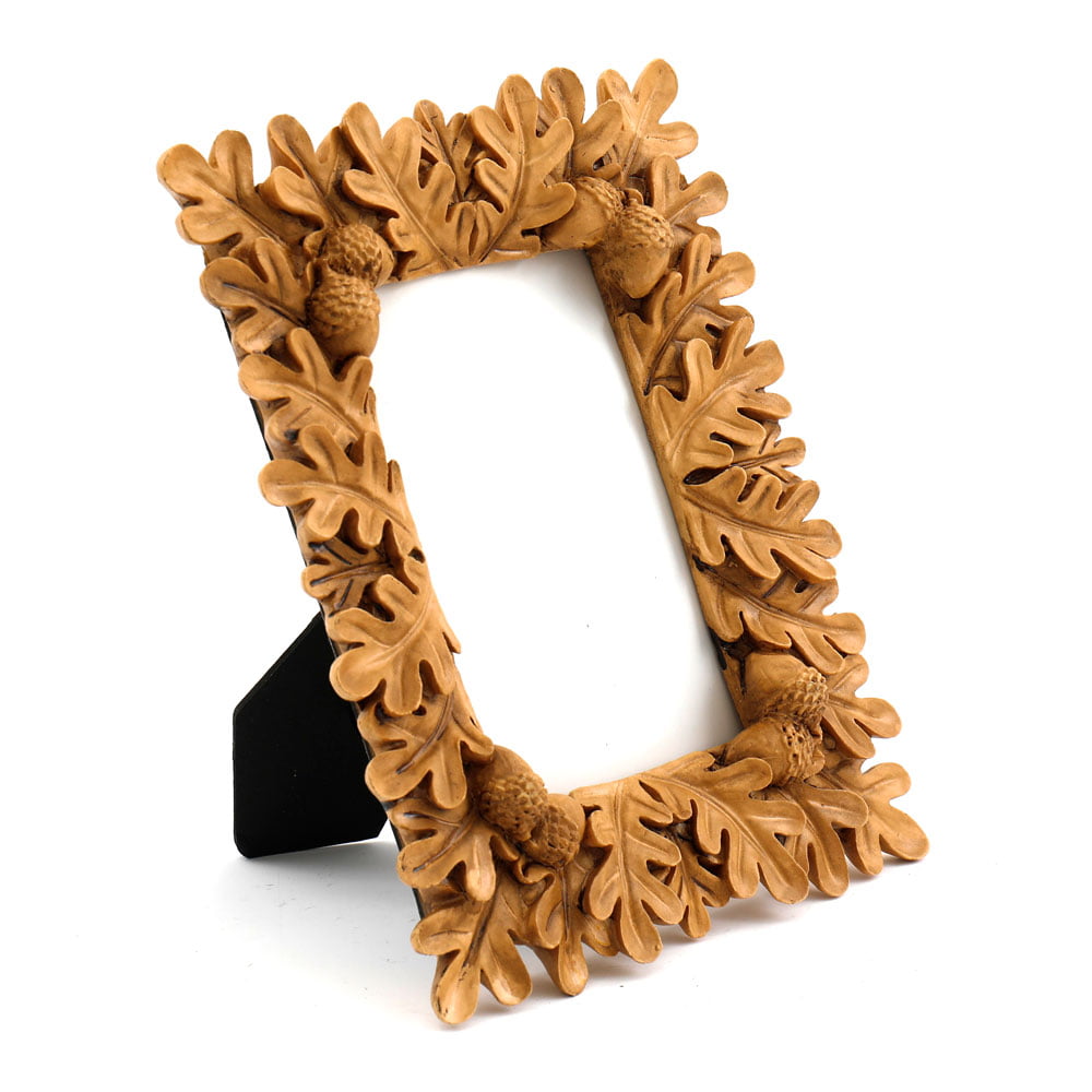 23cm Oak Effect Resin Photo Frame - Pen-Y-Coed Castle - Gift Shop